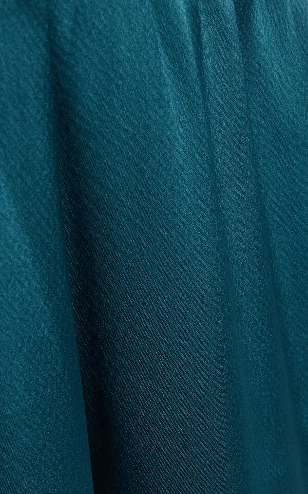 LESET Barb Satin Wide-leg Pants - Blue