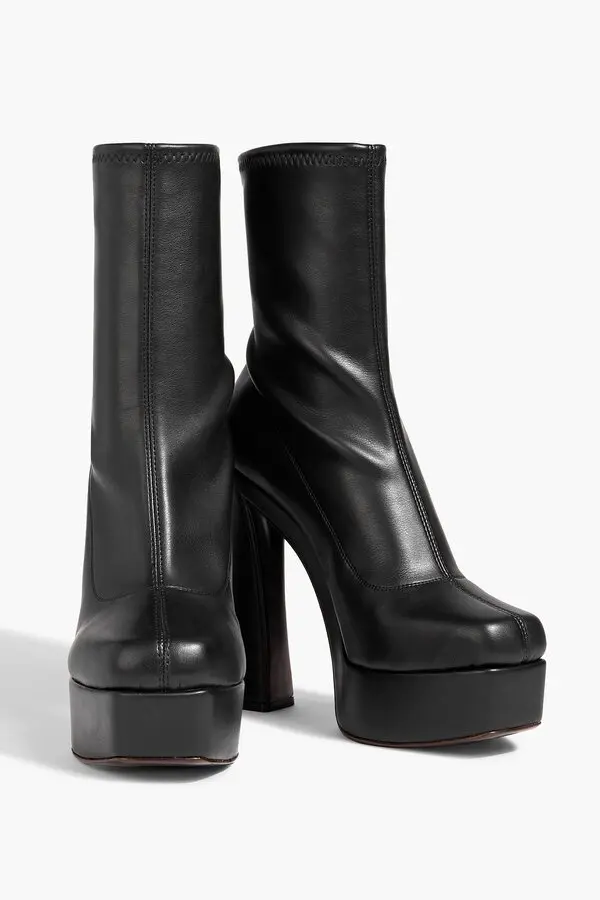 GIUSEPPE ZANOTTI Aureliee Stretch-leather Platform Sock Boots