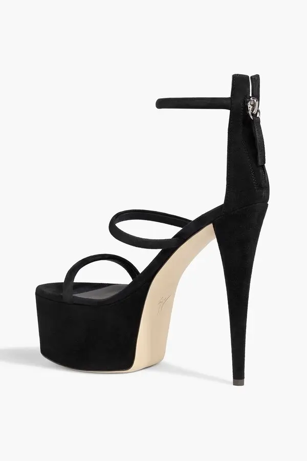 GIUSEPPE ZANOTTI Gzaida Suede Platform Sandals