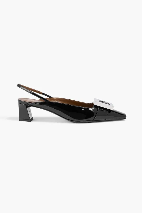 GIUSEPPE ZANOTTI Brendha 45 Patent-leather Slingback Pumps