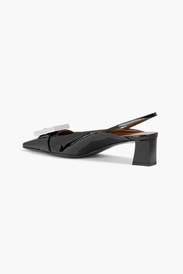 GIUSEPPE ZANOTTI Brendha 45 Patent-leather Slingback Pumps