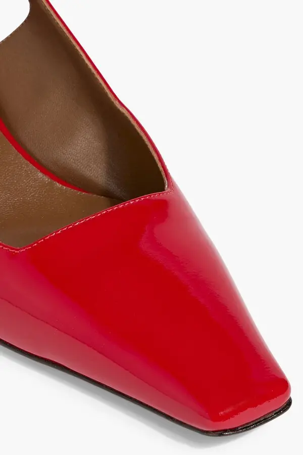 GIUSEPPE ZANOTTI Brendha 45 Patent-leather Slingback Pumps - Red