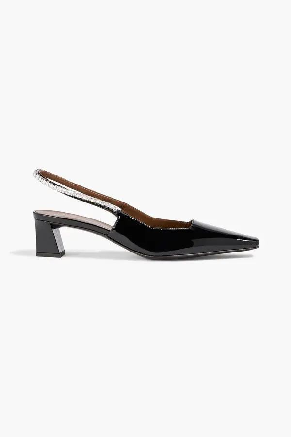 GIUSEPPE ZANOTTI Brendha 45 Patent-leather Slingback Pumps