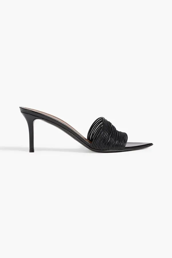 GIUSEPPE ZANOTTI Intriigo 70 Leather Mules - Black