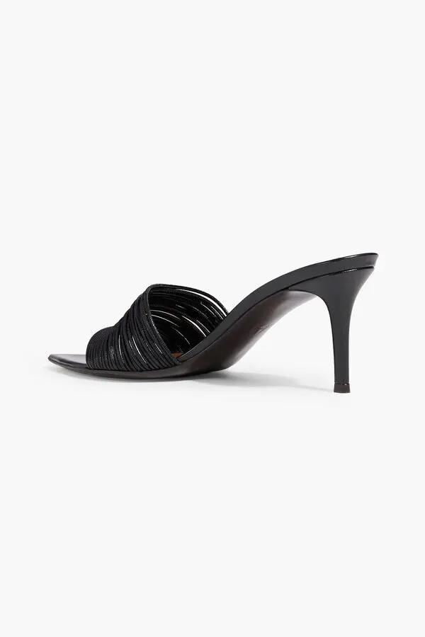 GIUSEPPE ZANOTTI Intriigo 70 Leather Mules - Black