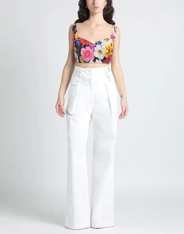 Dolce & Gabbana Woven Floral-print Crop Top