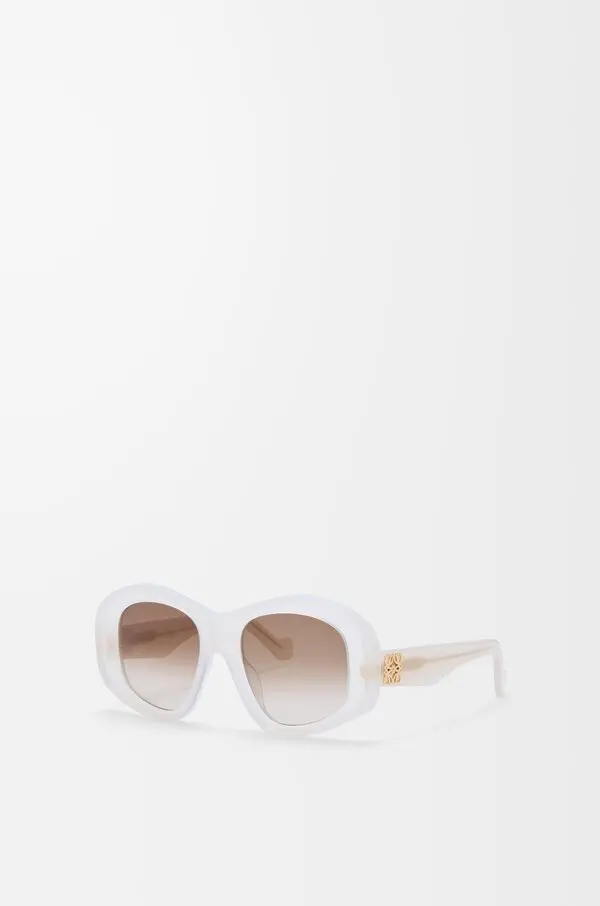 Loewe Beveled Pentagon Sunglasses - Milky Ivory