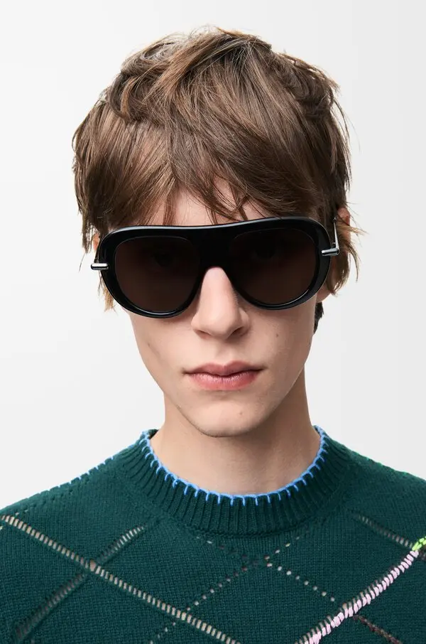 Loewe Pilot Slim Sunglasses - Black