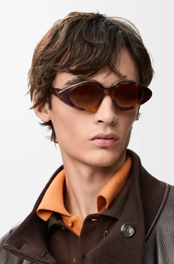 Loewe Triangle Slim Sunglasses - Havana