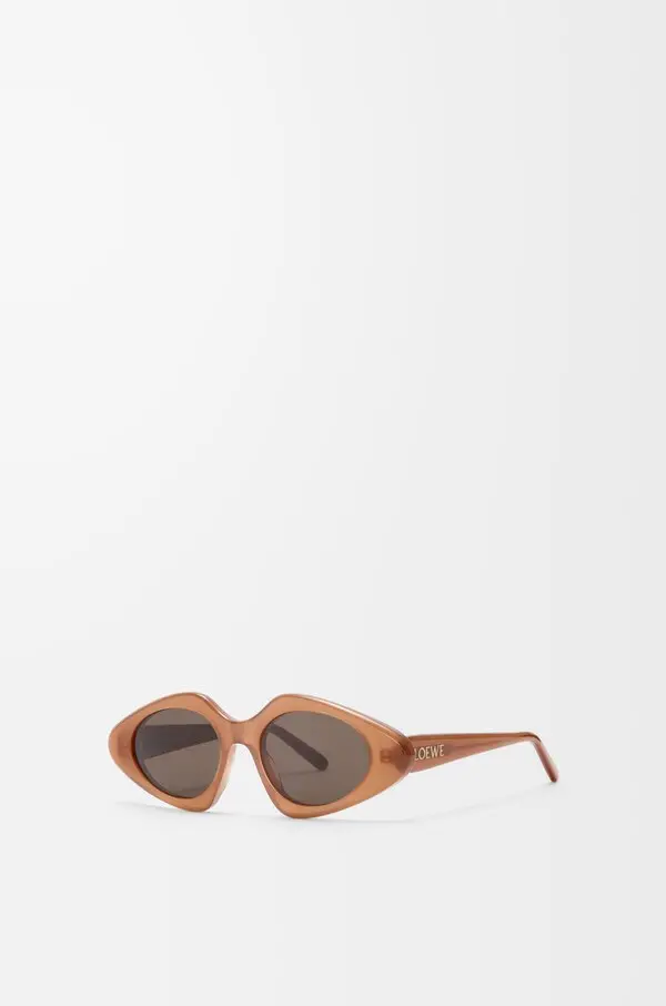 Loewe Triangle Slim Sunglasses - Milky Caramel