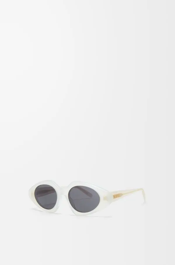 Loewe Triangle Slim Sunglasses - Milky Ivory