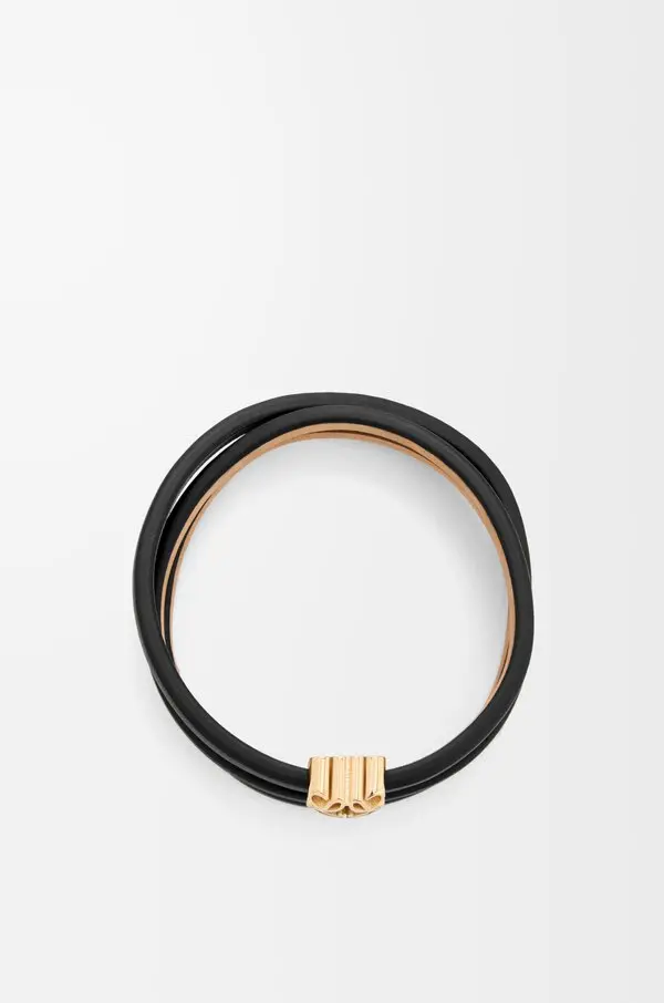 Loewe Anagram Bombé Twist Bracelet - Black