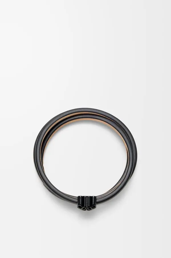 Loewe Anagram Bombé Twist Bracelet - Black