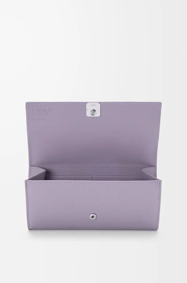 Loewe Anagram Continental Wallet In Pebble Grained Leather Skin - Dirty Mauve
