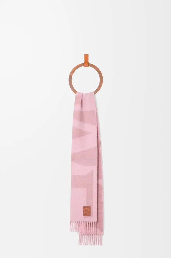 Loewe Scarf In Cashmere - Light Pink/pink