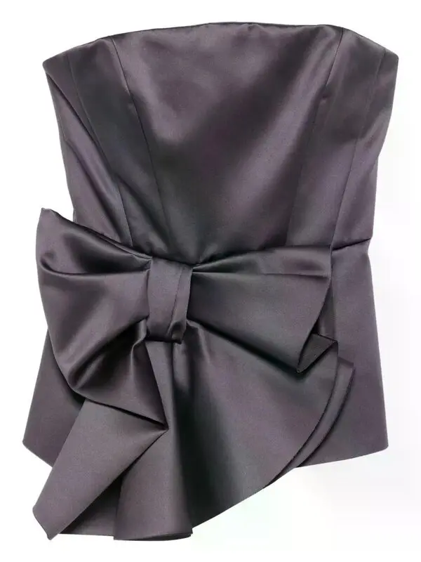 Viktor & Rolf Bow-detail Bustier Top - Grey