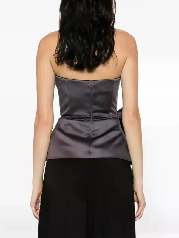Viktor & Rolf Bow-detail Bustier Top - Grey
