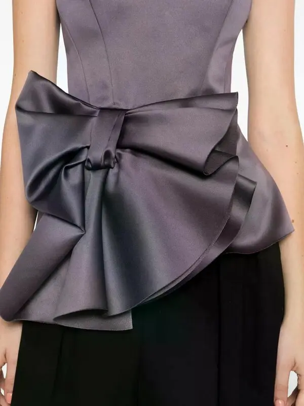 Viktor & Rolf Bow-detail Bustier Top - Grey