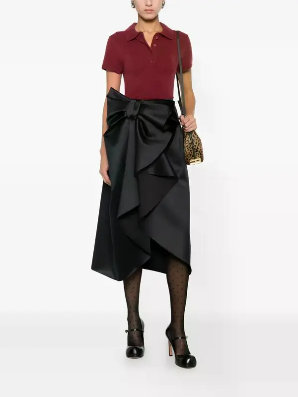 Viktor & Rolf Bow-embellished Midi Skirt - Black