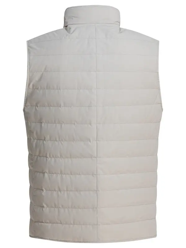 Brunello Cucinelli Sleeveless Taffeta Jacket