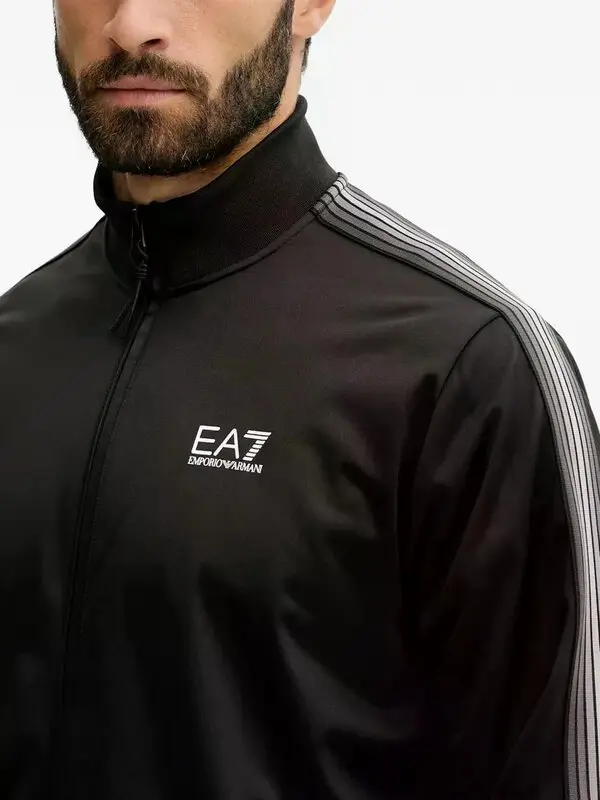EA7 Logo-detail Track Pant Set - Black