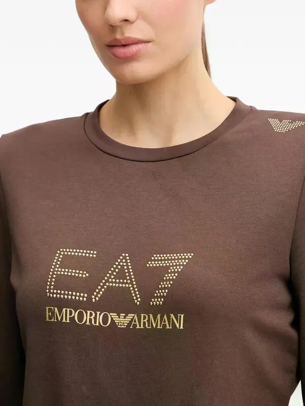 EA7 Logo-detail Crew-neck Sweatshirt