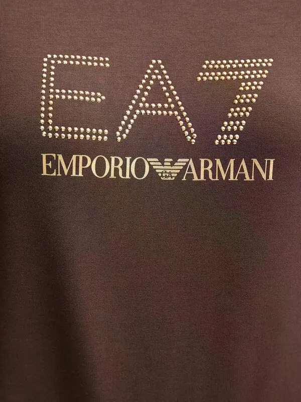 EA7 Logo-detail Crew-neck Sweatshirt