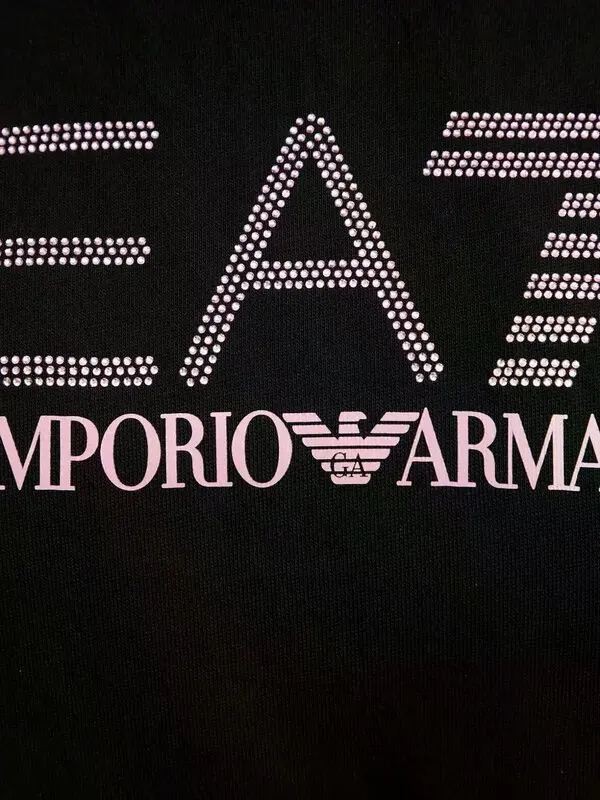 EA7 Logo-print Hoodie - Black