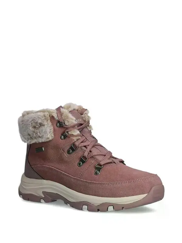 Sketchers Snow Worries Lace-up Boots - Pink