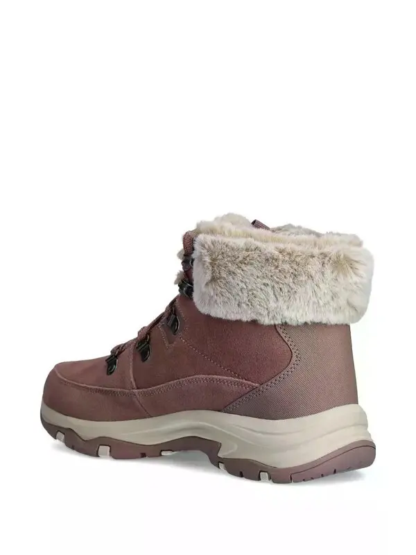 Sketchers Snow Worries Lace-up Boots - Pink