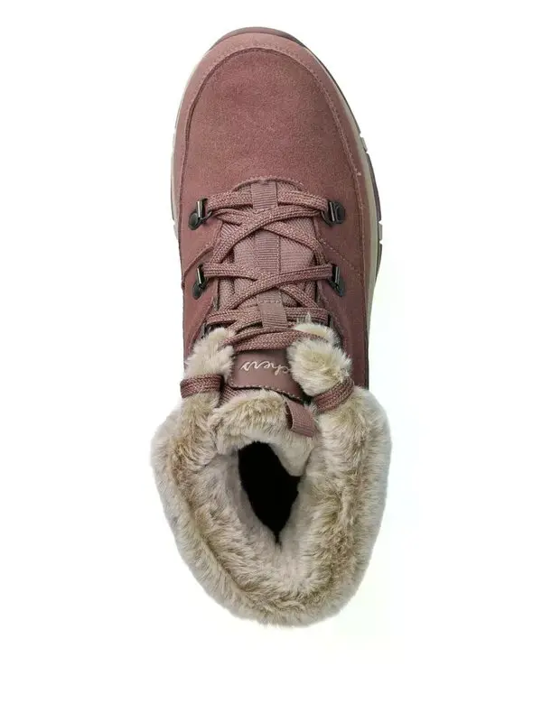 Sketchers Snow Worries Lace-up Boots - Pink