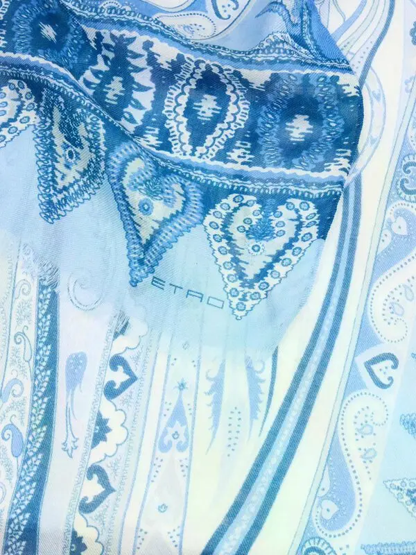 Etro Floral Paisley Scarf - Blue