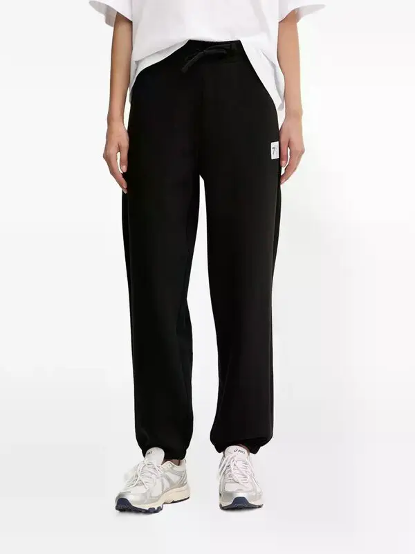 EA7 Drawstring-fastening Track Pants - Black