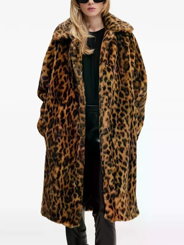 Hugo Animal-pattern Faux-fur Coat