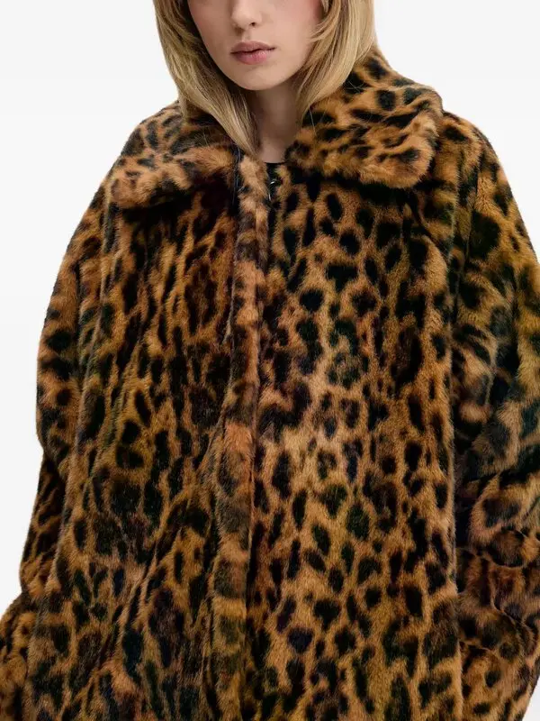 Hugo Animal-pattern Faux-fur Coat