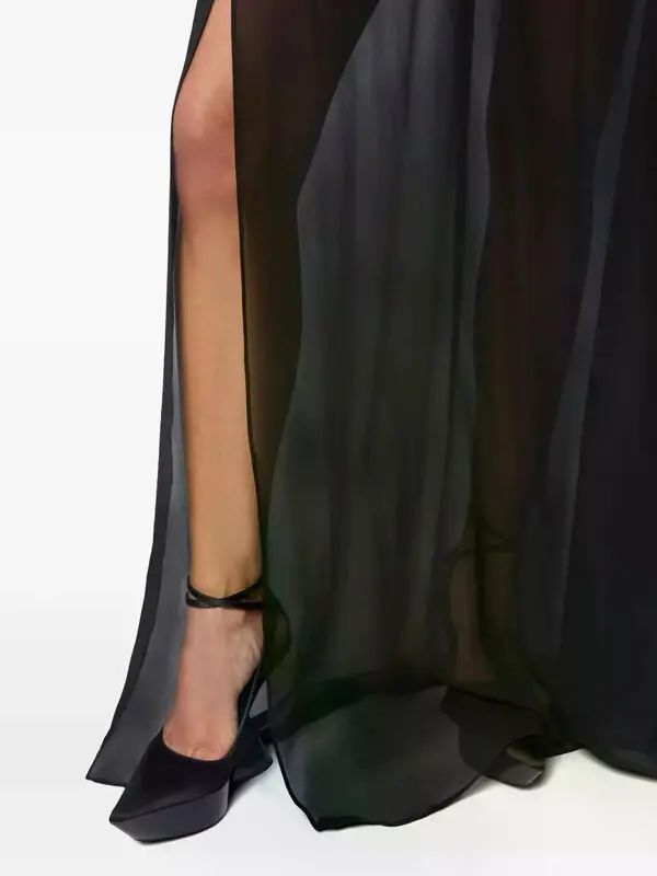 Nina Ricci Ruffled-bow Silk Maxi Dress