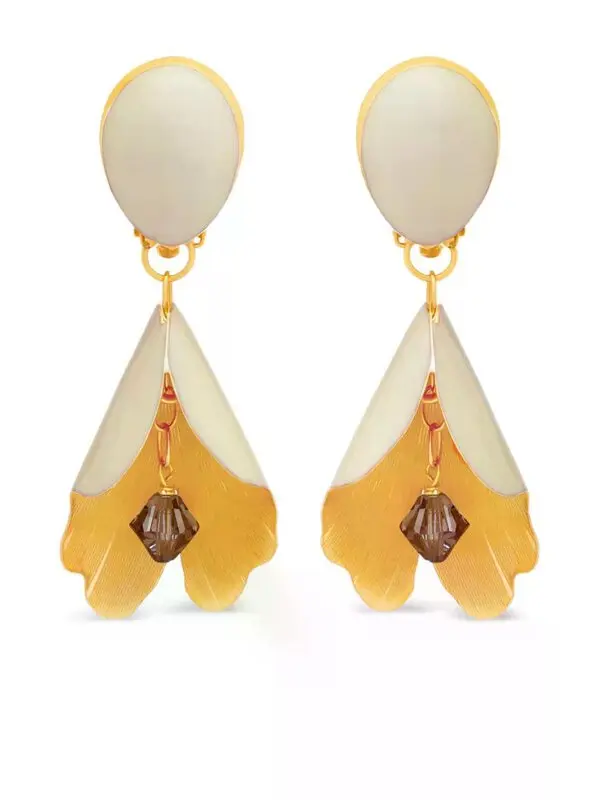 Oscar De La Renta Bellflower-shaped Drop Earrings - Gold