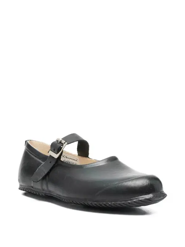 Superga Leather Ballet Flats - Black
