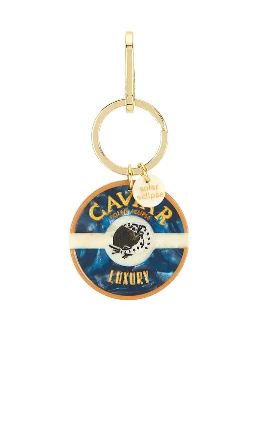 SOLAR ECLIPSE Hand-painted Caviar Bag Charm + Keychain