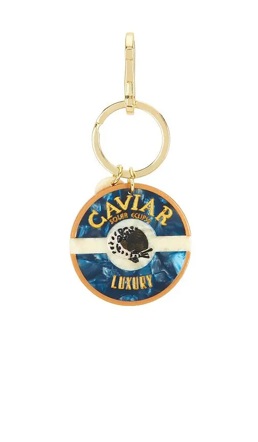 SOLAR ECLIPSE Hand-painted Caviar Bag Charm + Keychain