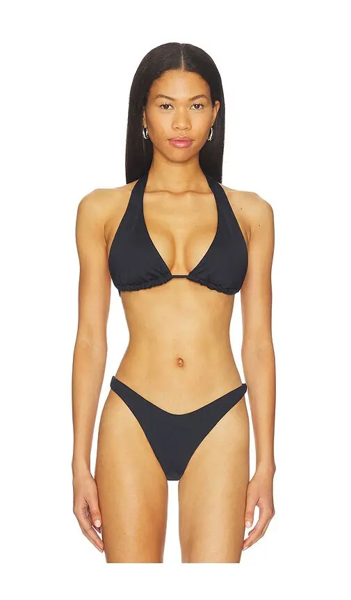 POST SWIM Lolo Halter Bikini Top - Brave Black