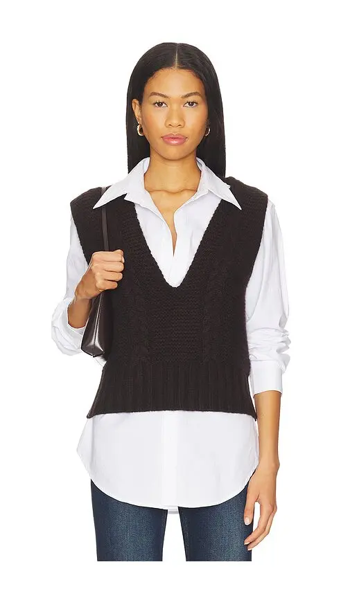 LISA YANG Sallie Vest - Dark Oak