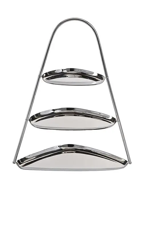 THE FAVORITES Epicurean 3-tier Hors D'euvre And Petits In Metallic Silver - Polished Nickel