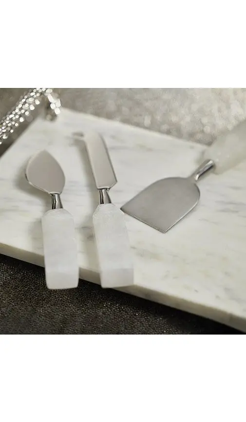 The Favorites 3 Piece Cheese Knife Set In White