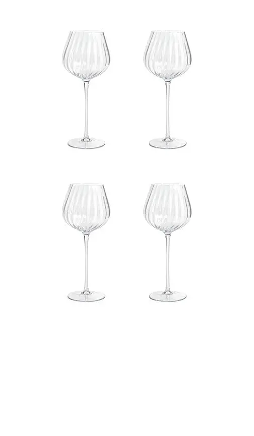 THE FAVORITES Madeleine Optic Red Wine Glasses Set Of 4 In Neutral - Clear