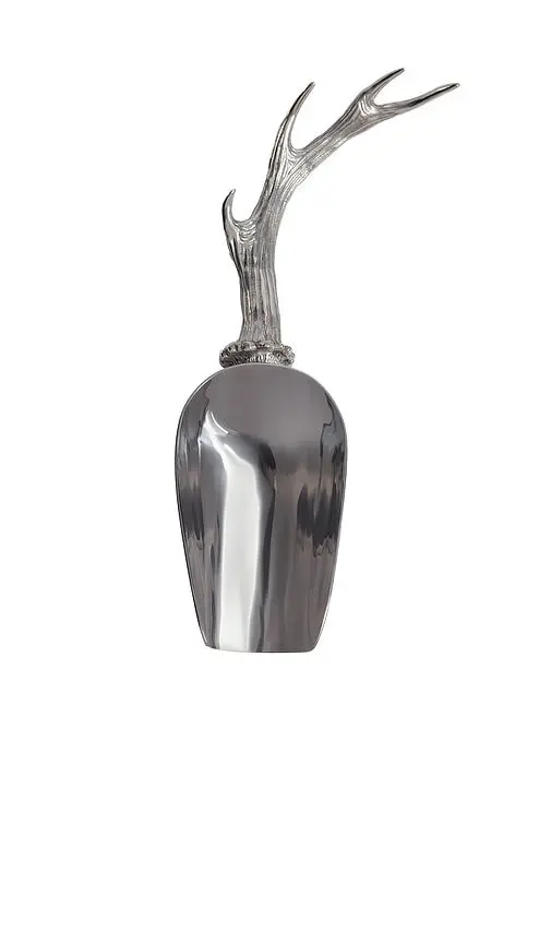 The Favorites St. Anton Antler Ice Scoop In Metallic Silver - Pewter
