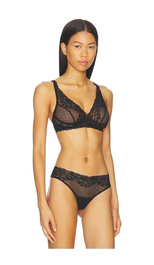 Commando Double Take Lace Bralette - Black