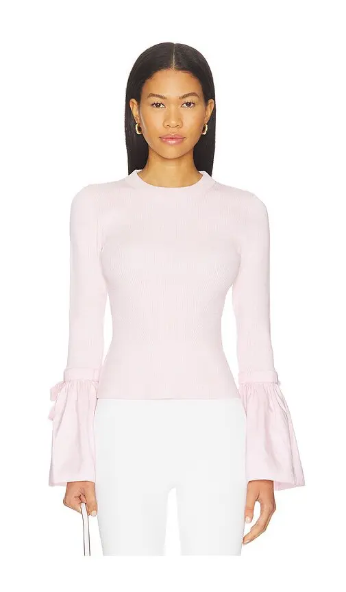 Simkhai Agata Long Sleeve Top - Blush