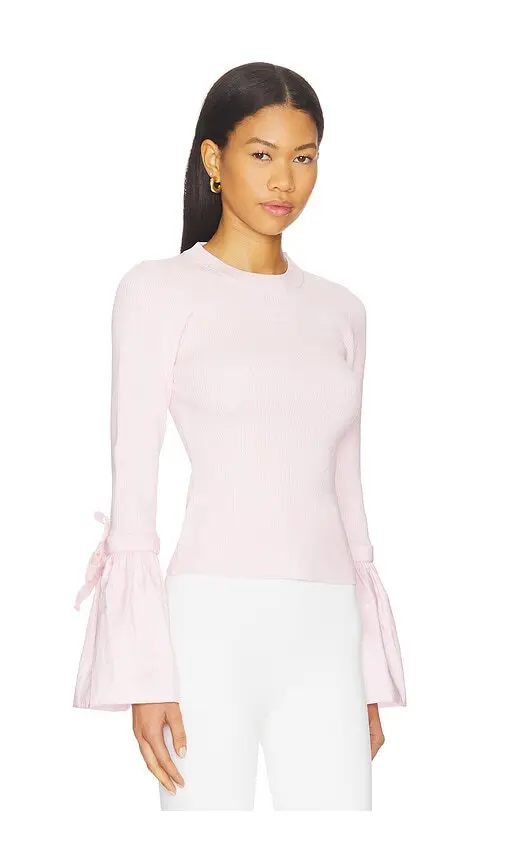 Simkhai Agata Long Sleeve Top - Blush
