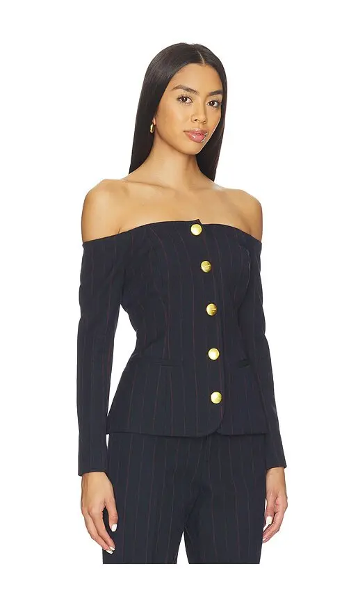L'Agence Alice Off Shoulder Blazer